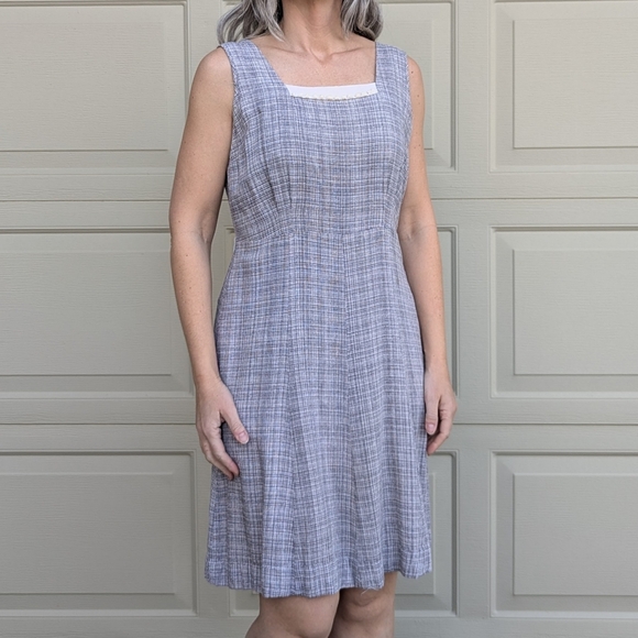 Vintage | Dresses | Vintage Crosshatch Rayon Sundress Sun Dress 95s 50s ...
